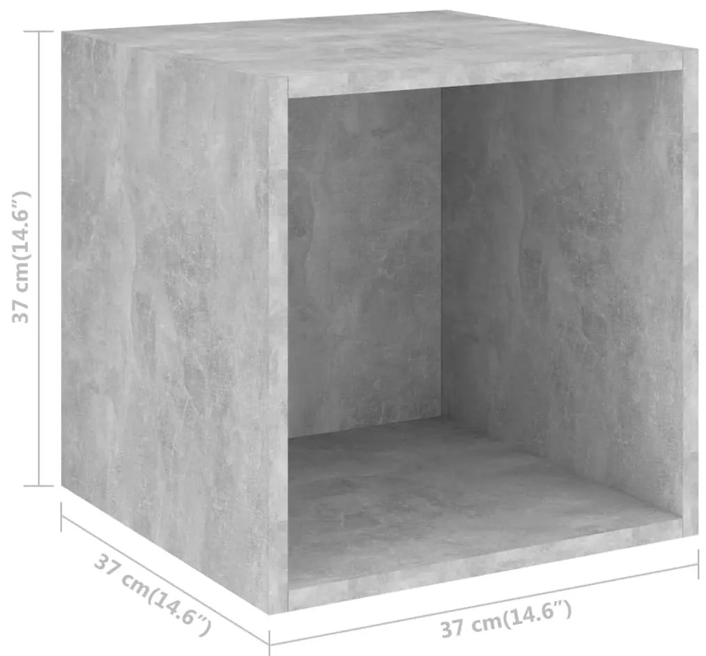 vidaXL Marketos 2dílný set TV skříněk betonově šedý dřevotříska