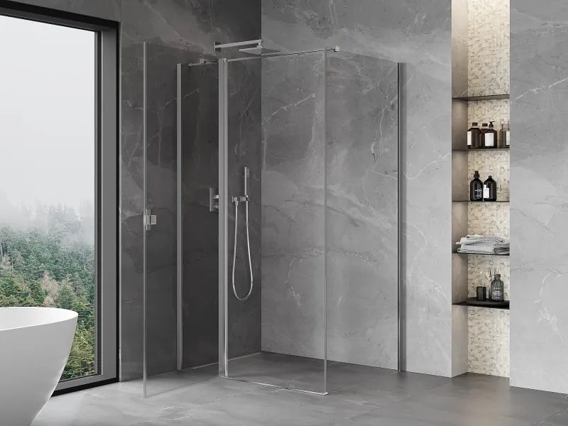 Mexen Mist T, sprchový kout s křídlovými dveřmi, 70 x 115 cm, 8mm čiré sklo, chromový profil, 8A4T-115-070-01-00