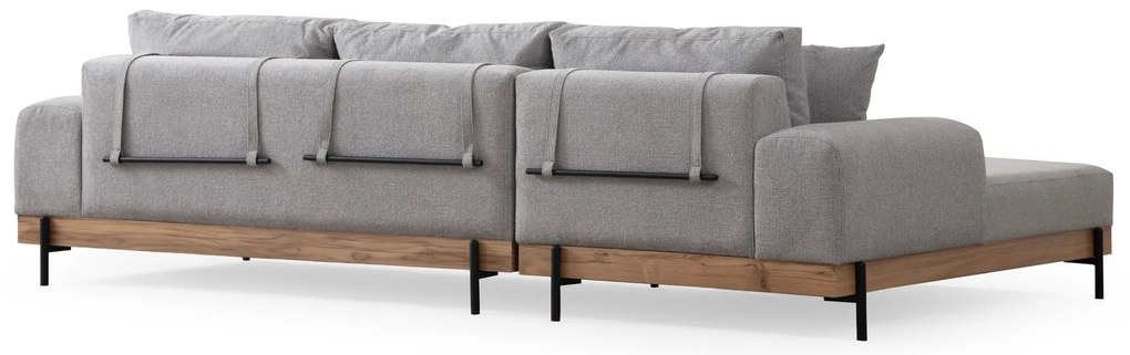 Hanah Home Rohová pohovka ETI dub šedá levá 280 cm