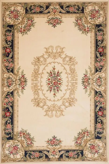 Vopi | Kusový koberec Solid 01VPV - Ovál 190 x 280 cm, béžový
