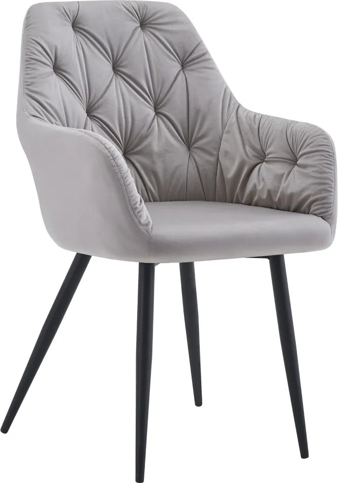 Designové křeslo, šedá Velvet látka, VERIO NEW