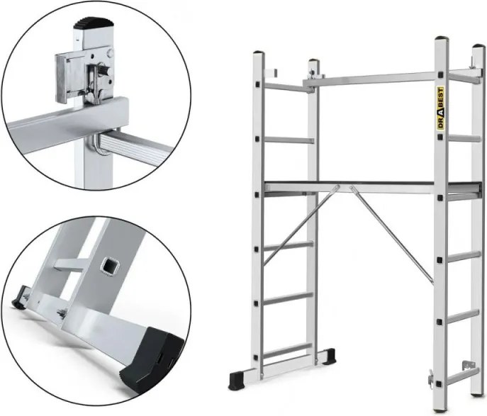 Multifunkční lešení 3m / 3,7m DRABEST ARD-2x6 HOME