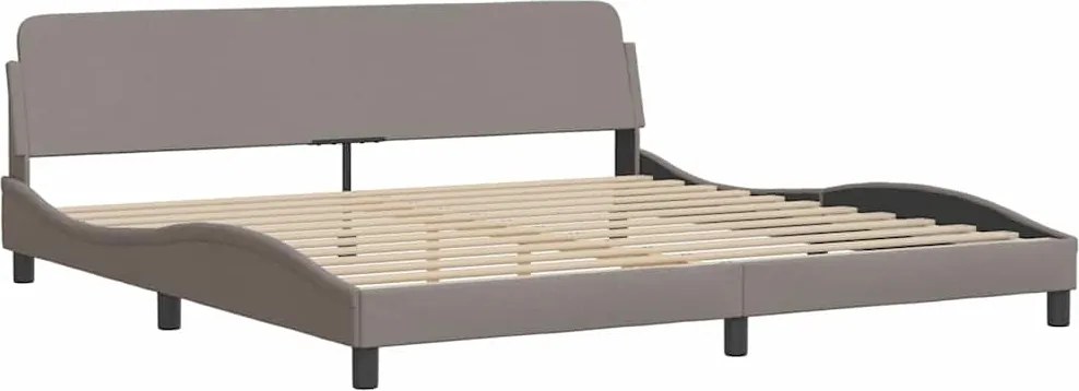 Rám postele bez matrace Hanko taupe 200 x 200 cm textil 3310486
