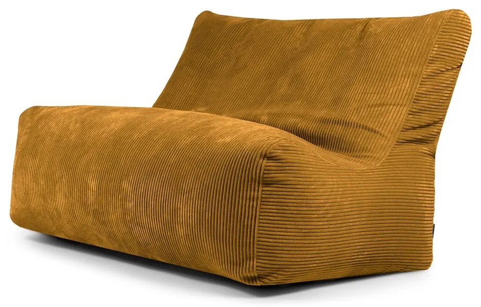Manšestrový sedací vak v hořčicové barvě Sofa Seat Lounge – SLOWDOWN