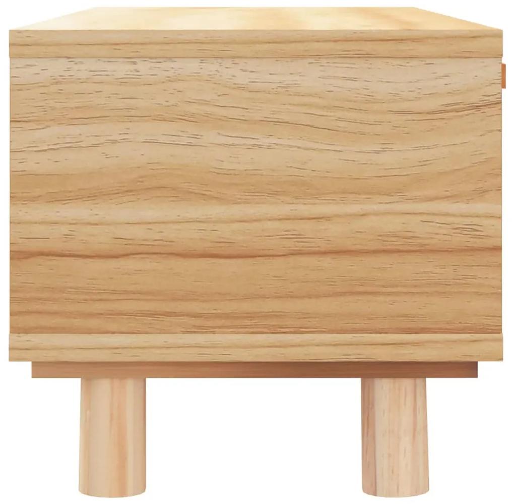 Konferenční stolek hnědý 80x40x30 cm kompozitní a borové dřevo - Default Title