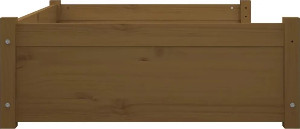 vidaXL Pelíšek pro psy 95,5 x 65,5 x 28 cm masivní borovice [821459] Barva: Bílá