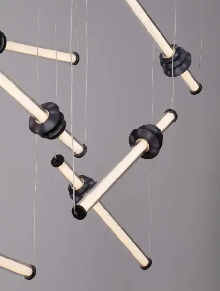 LED stmívatelný černá designové svítidlo Atmosfera