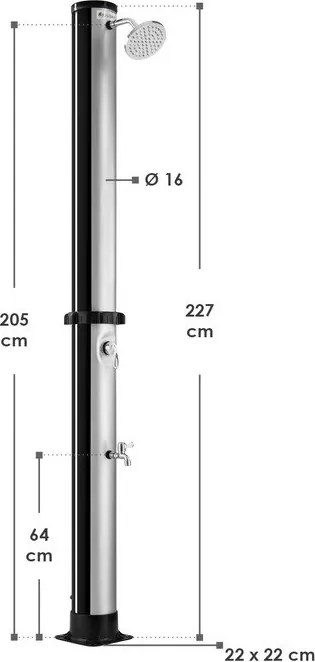 Juskys Zahradní solární sprcha Victoria 40 L