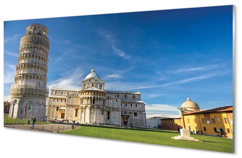 akrylový obraz Italy Šikmá věž katedrály 125x50 cm