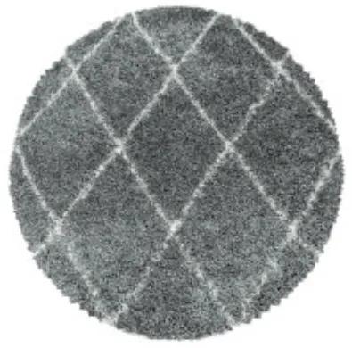 Ayyildiz koberce Kusový koberec Alvor Shaggy 3401 grey kruh - 120x120 (průměr) kruh cm