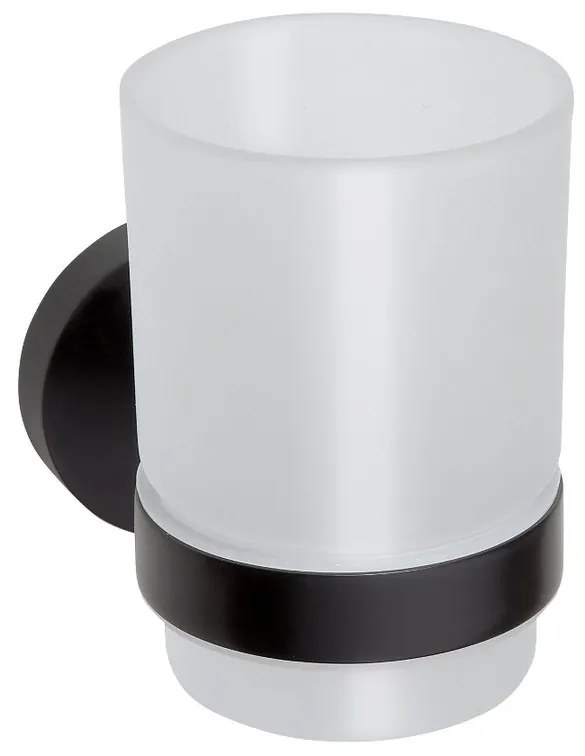 Sapho Sapho, X-ROUND BLACK sklenice závěsná, mléčné sklo, černá matná, XR903B
