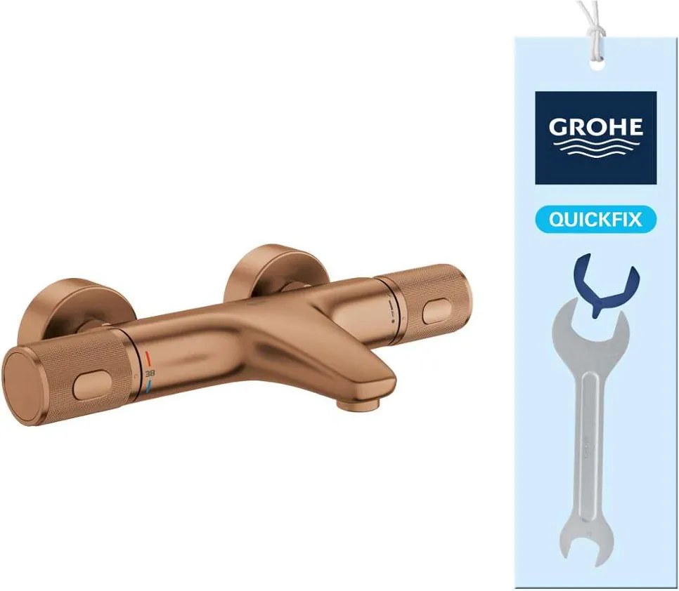 Grohe Precision Feel - Termostatická vanová baterie, kartáčovaný Warm Sunset 34788DL0