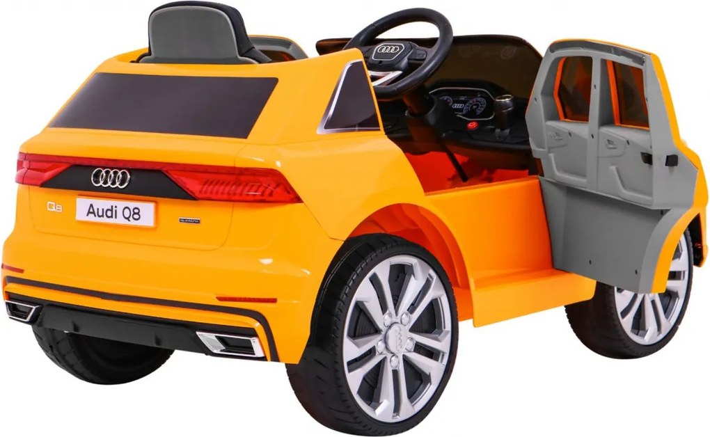Ramiz Elektrické autíčko Audi Q8 Lift dětské SUV žluté + dálkové ovládání