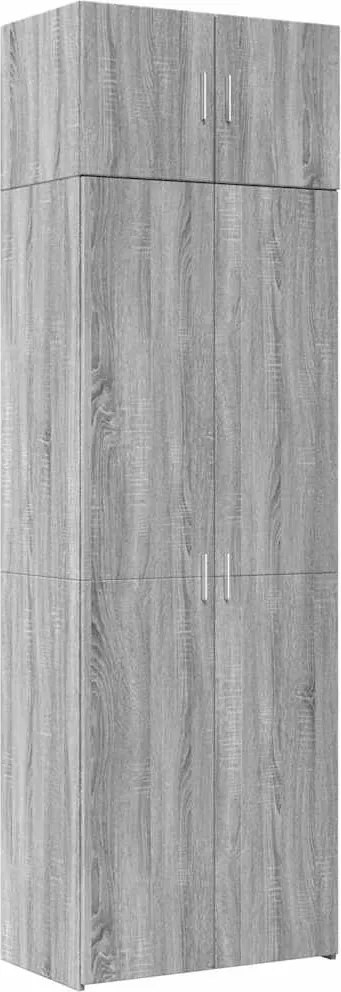 Úzká úložná šedá sonoma 70x42,5x225 cm kompozitní dřevo 3281327
