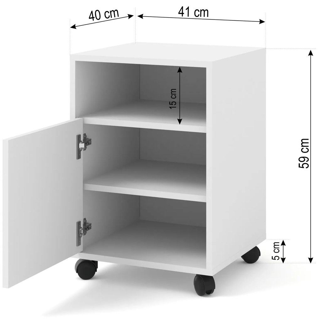 BIM Skříňka pod psací stůl BIMotion 60 cm bílá