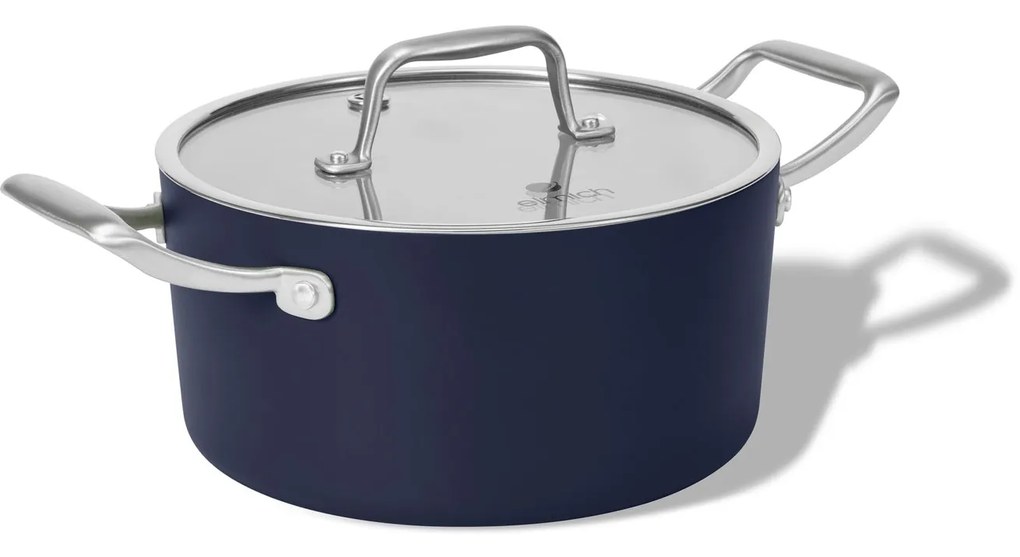 Elmich Nepřilnavý keramický hrnec Vital Ø 18 cm (2L) - tmavě modrá