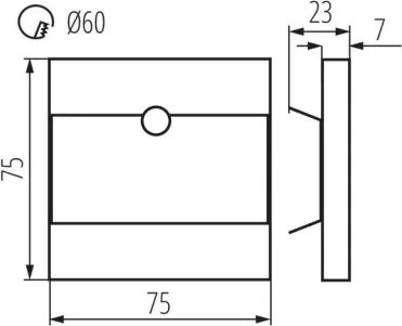 Orientační svítidlo 12V Kanlux TERRA LED PIR B-WW 3000K teplá bílá 29861