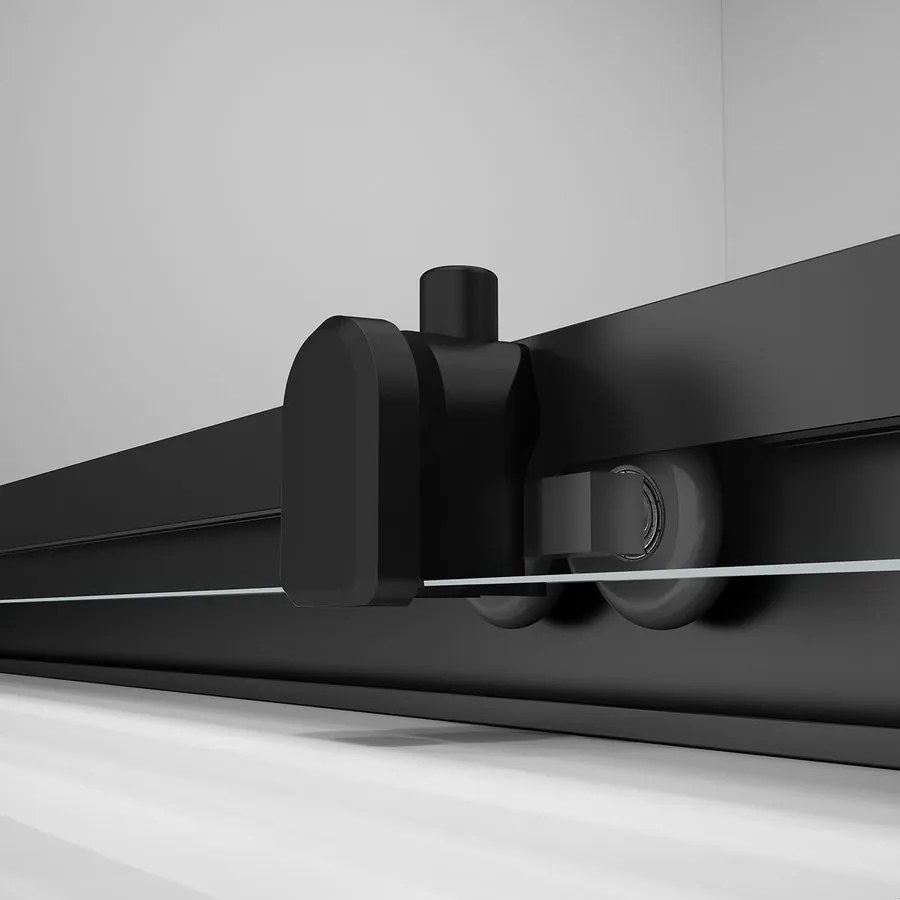 Polysan EASY BLACK sprchové dveře 110 x 190 cm čiré sklo EL1115B