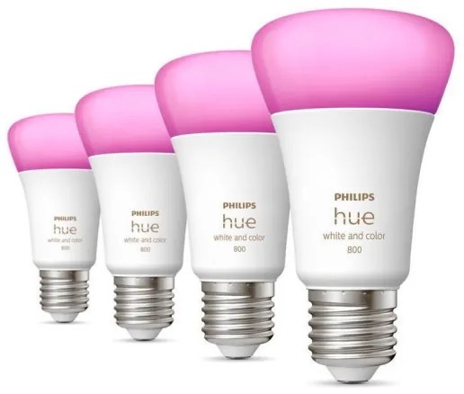 SADA 4x LED Stmívatelná žárovka Philips Hue WACA E27/6,5W/230V 2000-6500K