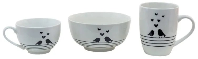 Porcelánový hrnek s ptáčky Love Birds