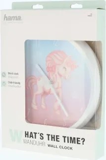Hodiny Hama Magical Unicorn, dětské nástěnné, průměr 25 cm, tichý chod [7028655]