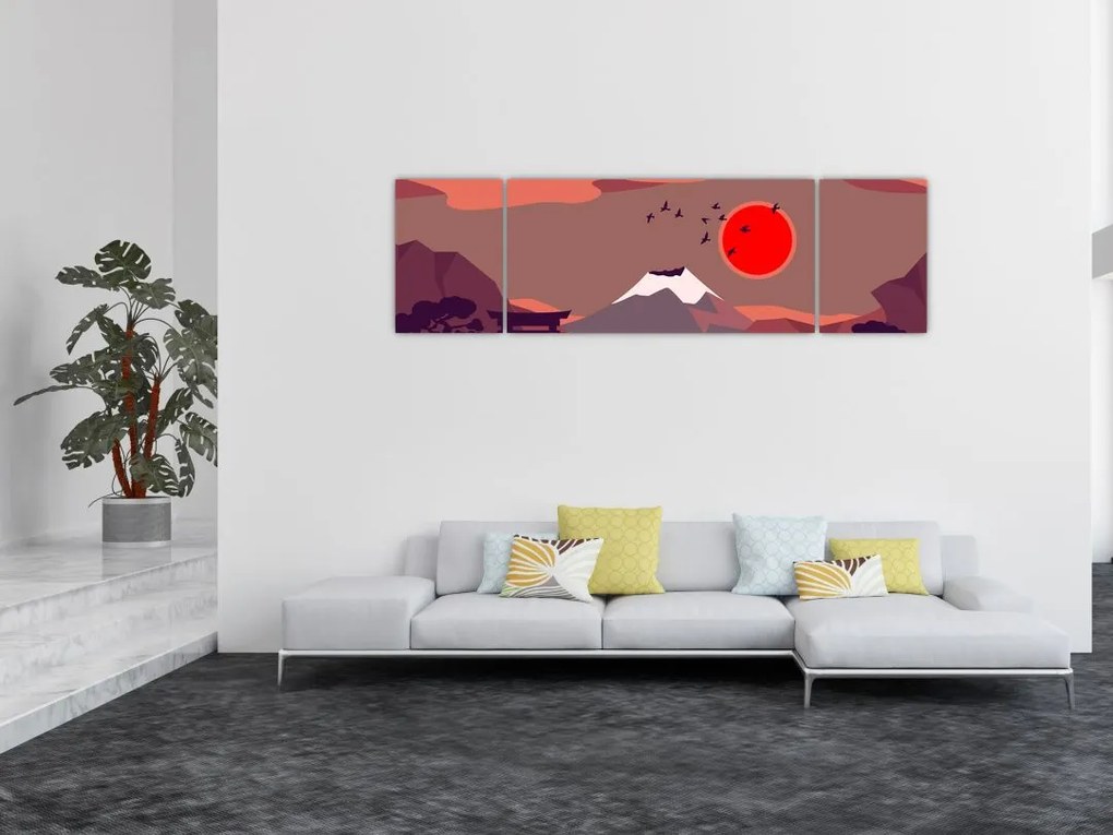 Obraz - Ilustrace hory Fuji (170x50 cm)