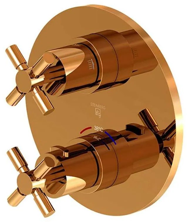Steinberg 250 - Termostatická baterie pod omítku pro 2 spotřebiče, růžové zlato 250 4133 3 RG