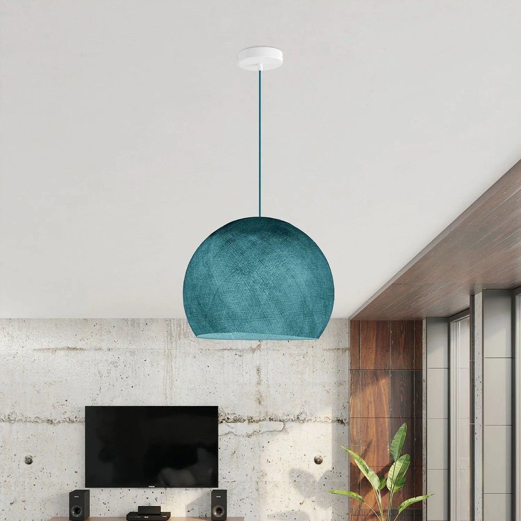 creative cables Závěsná lampa se stínidlem kupole z PE vlákna, polyester Barva: Béžová, Průměr: L - Ø 42 Cm