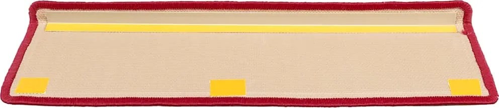 Nášlapy na schody samolepicí 10 ks 65x21x4 cm červené 149839