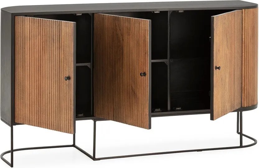 Komoda z mangového dřeva v přírodní barvě 165x90x40 cm Curve – MOME