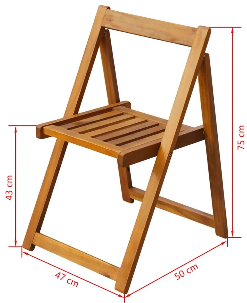 vidaXL Marketos Skládací zahradní židle 2 ks masivní akácie