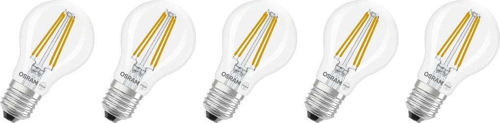Osram LED žárovka »Base Classic«, 5 kusů (Cla60, E27, 806lm, 2700 K, transparentní)