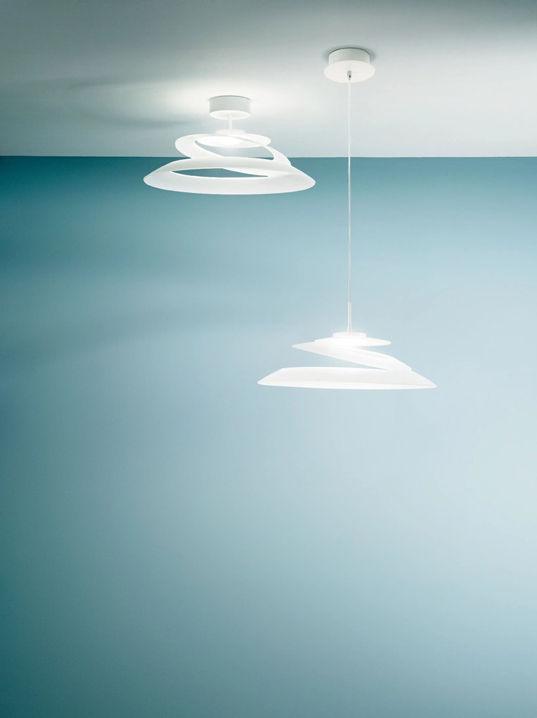 Fabas luce Fabas Aragon, závěsné svítidlo, 60W E27, bílá, prům. 53cm