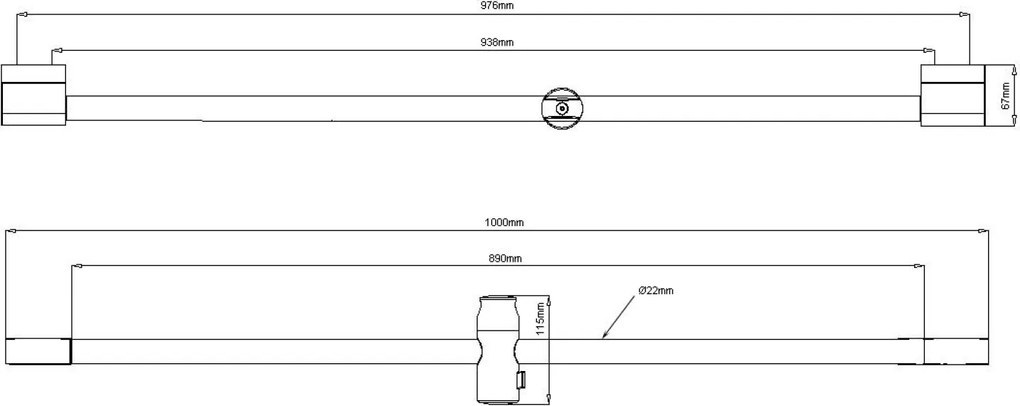 Sapho Gita 1202-02 posuvný držák 890 mm chrom