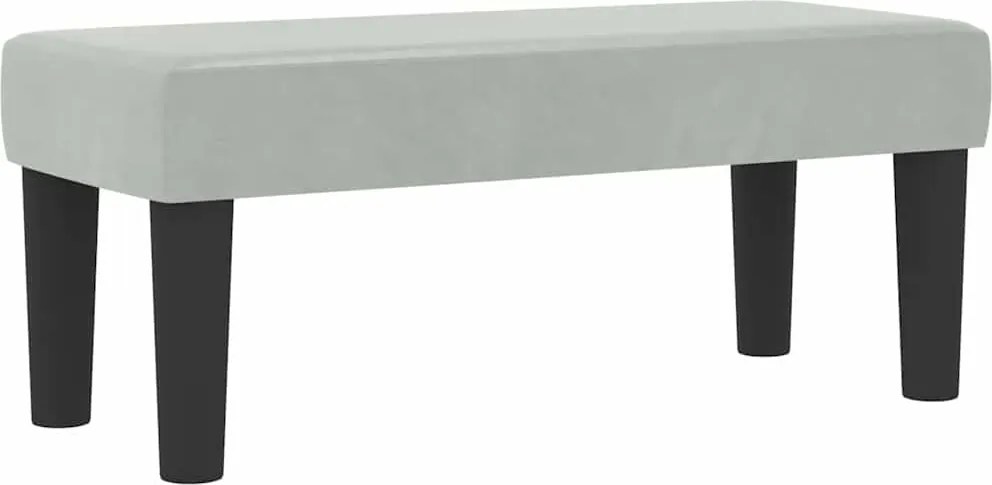 Postel s boxspringem s čelo Světle šedá 200 x 80 cm samet 3344474