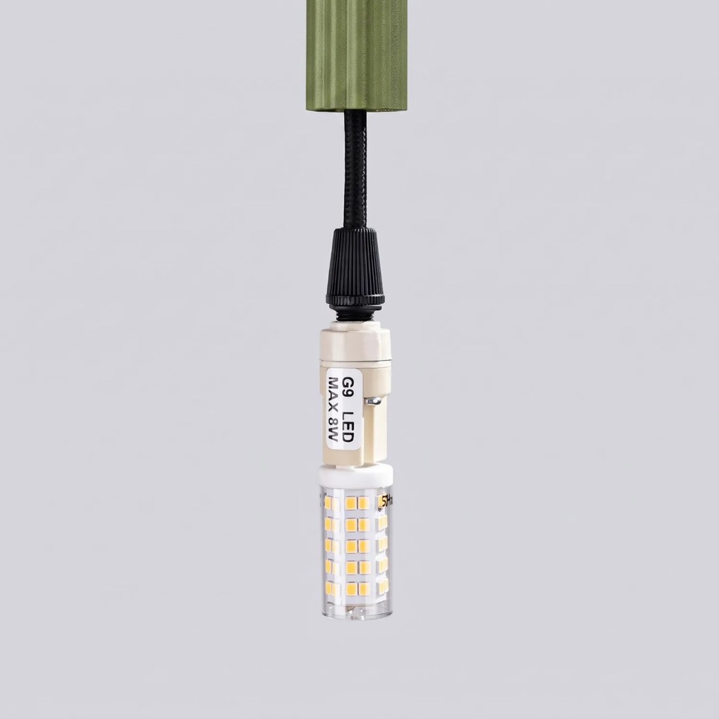 Sollux Lighting Závěsné svítidlo ARCHE 1 olivově zelené