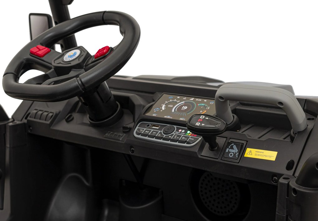 Ramiz Dětské auto Pick-Up Speed 900 černé + pohon 4x4 + pohyblivá korba