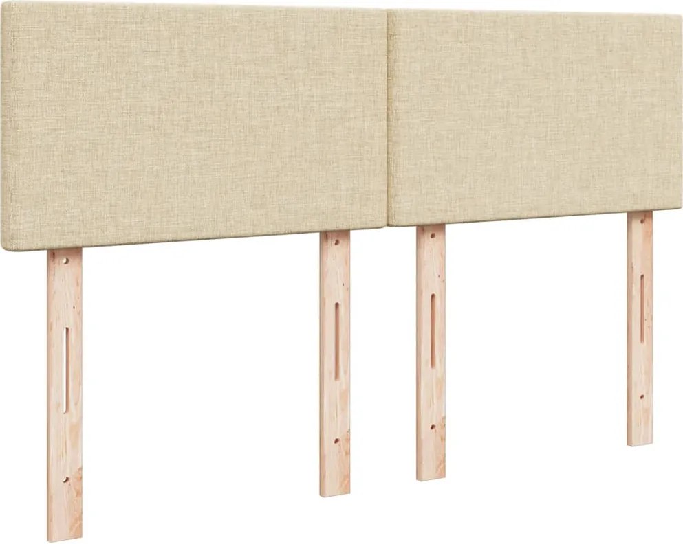 Box spring postel s matrací krémová 140x190 cm textil 3287061