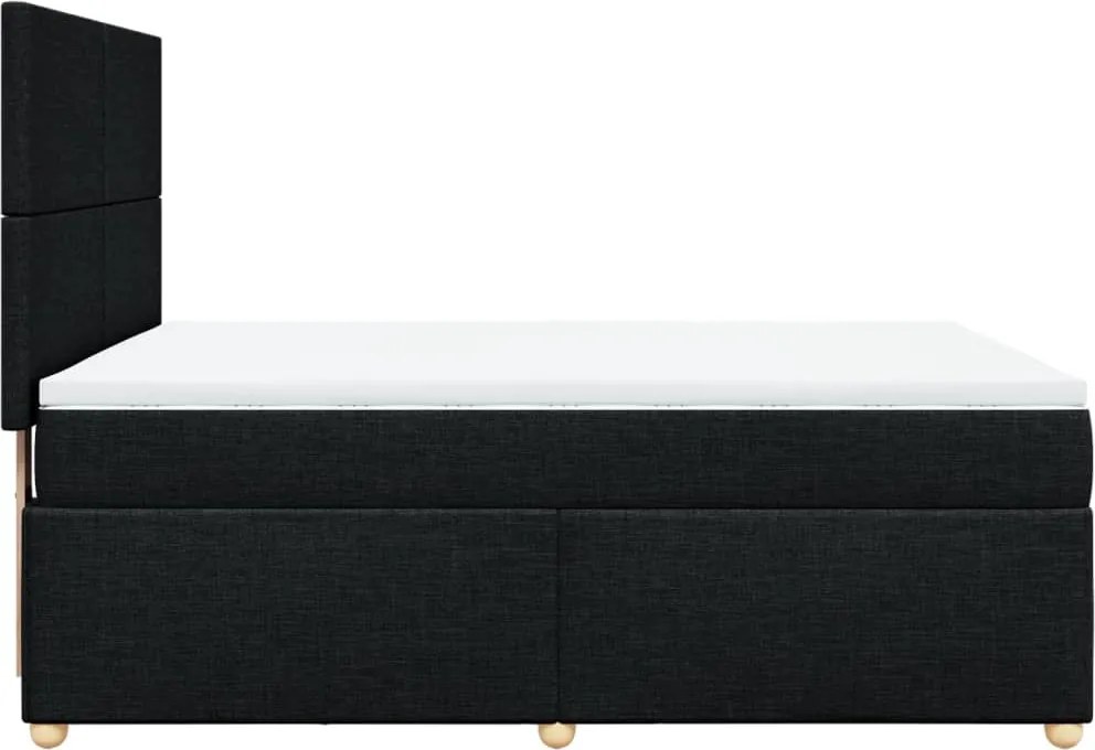 Box spring postel s matrací černá 140 x 190 cm textil 3293570