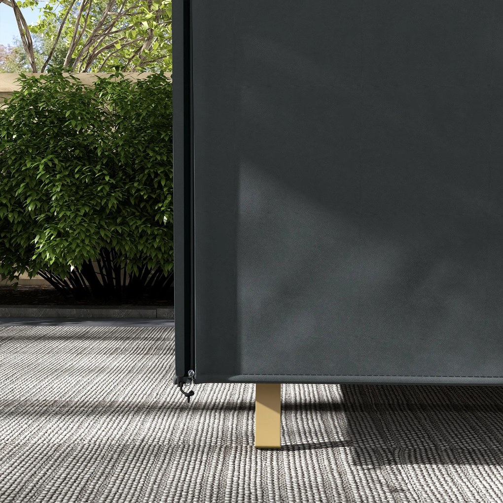 Outsunny Hollywoodský kryt na houpačku Vodotěsný ochranný kryt na zahradní houpačku s UV ochranou Oxford černý 220 x 125 x 172 cm | Aosom.de