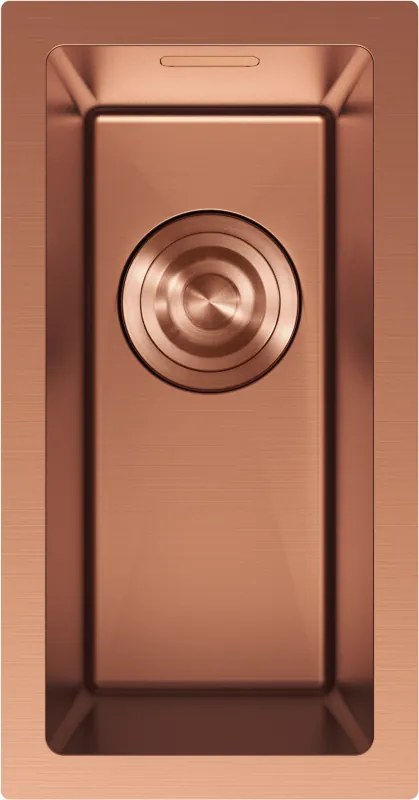 Mexen Trixo, 1-komorový nerezový dřez 230 x 440 mm, broušená měď, 6411221000-65