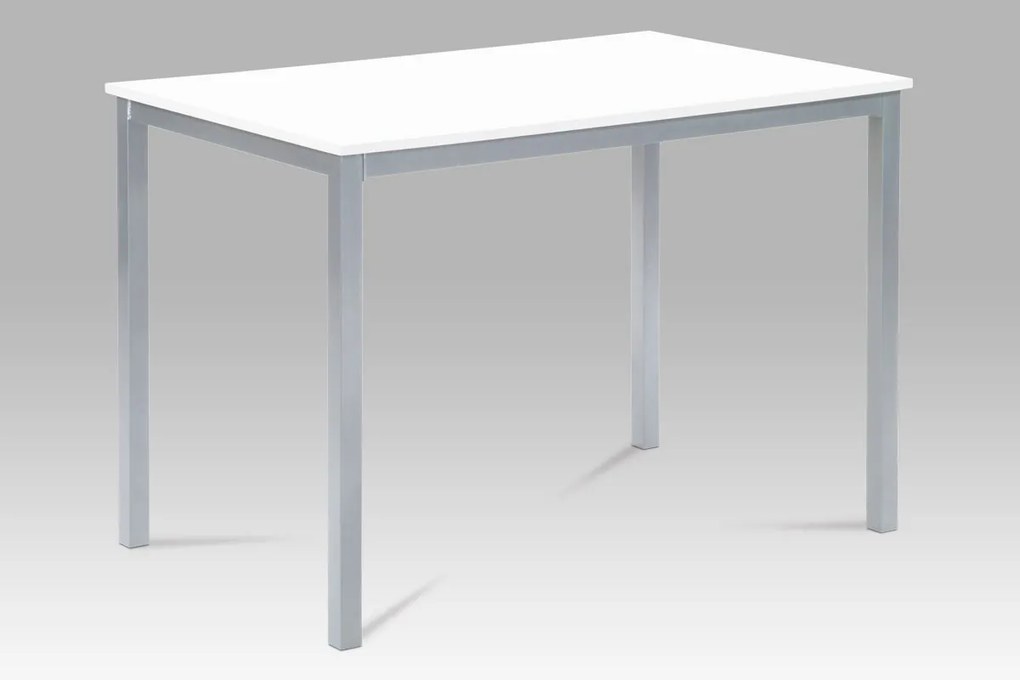 Artium jídelní stůl, GDT-202 WT, 110x70 cm, MDF bílá / šedý lak