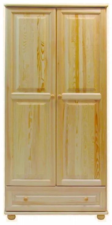 Šatní skříň 65 Policová Klasik (Barva dřeva: moření dub, Šířka: 80 cm)