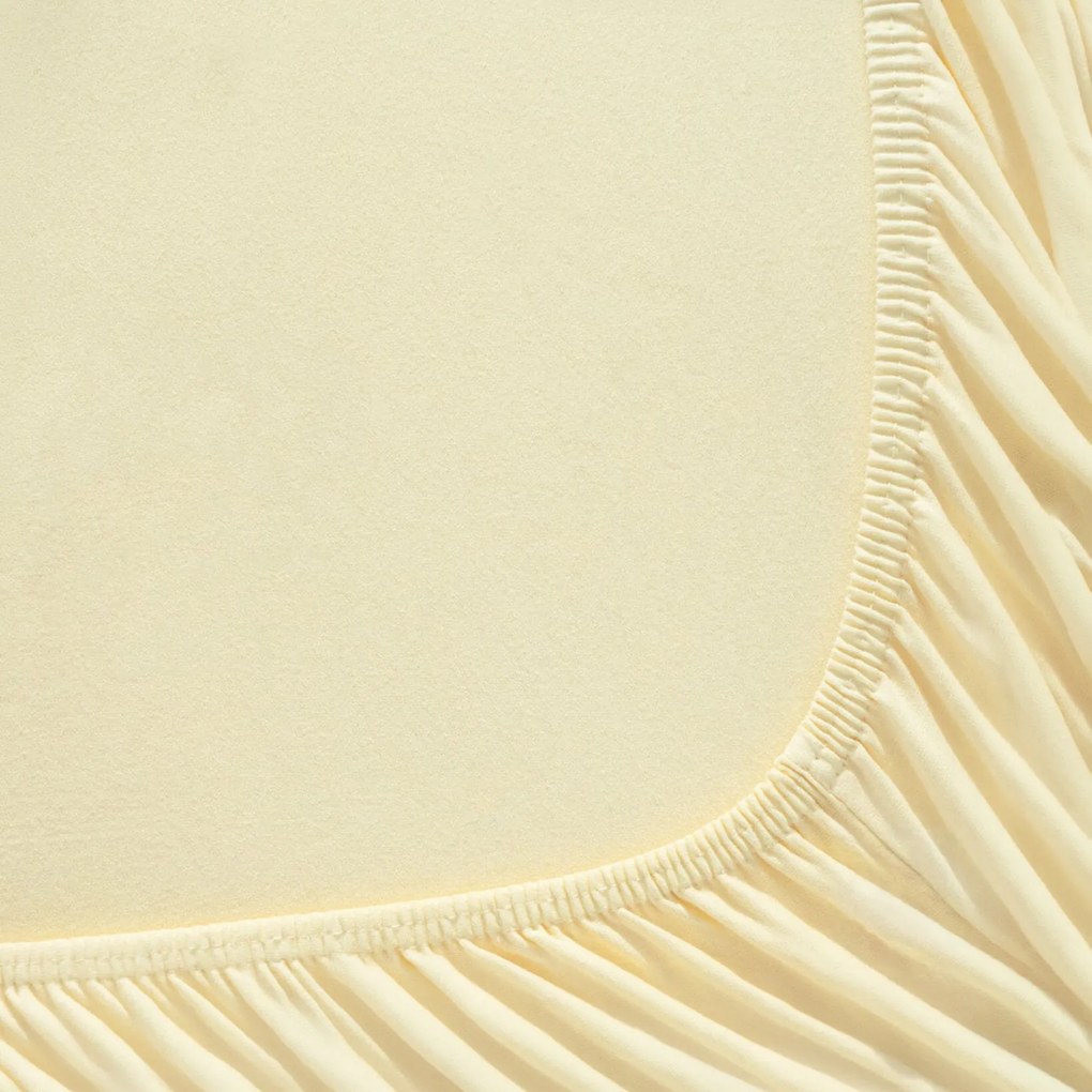 Goldea jersey elastické prostěradlo - banánové 140 x 200 cm