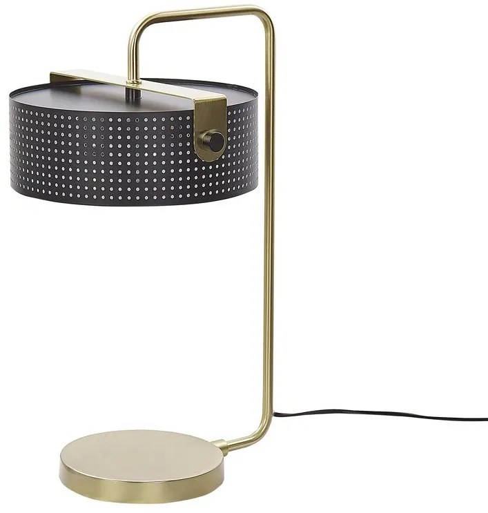 Černá a zlatá kovová stolní lampa HENLEY Beliani