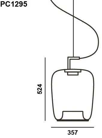 Brokis PC01295 Double long, závěsné svítidlo, foukané hnědé kouřové sklo, 9W LED 2700K, prům. 35,7cm