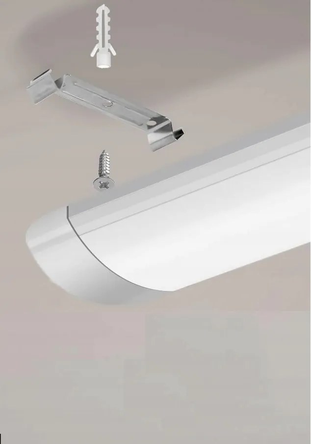 ECOLIGHT LED dílenské svítidlo 60cm - 230V - 20W - IP20 - neutrální bílá