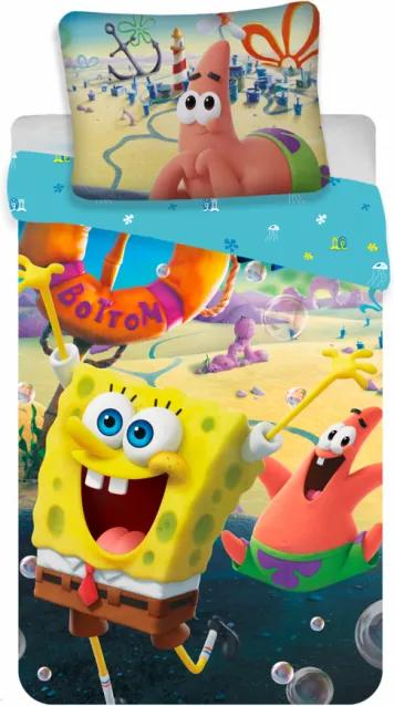 Jerry Fabrics  Dětské bavlněné povlečení – Sponge Bob Movie, 140 × 200 cm / 70 × 90 cm