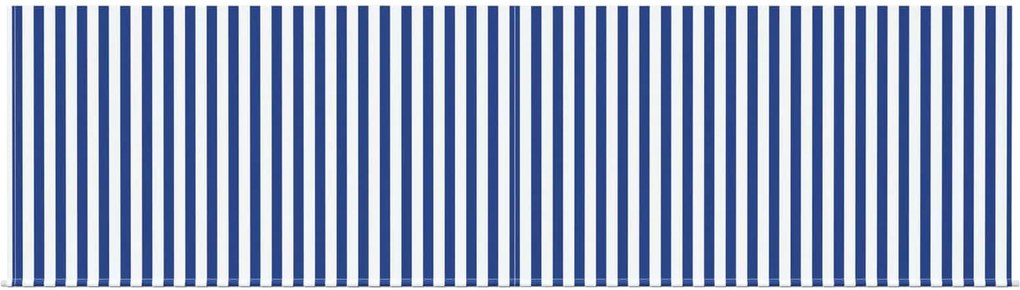 Stahovací markýza Modrá a bílá 400 × 300 cm Polyester a hliník 3330853