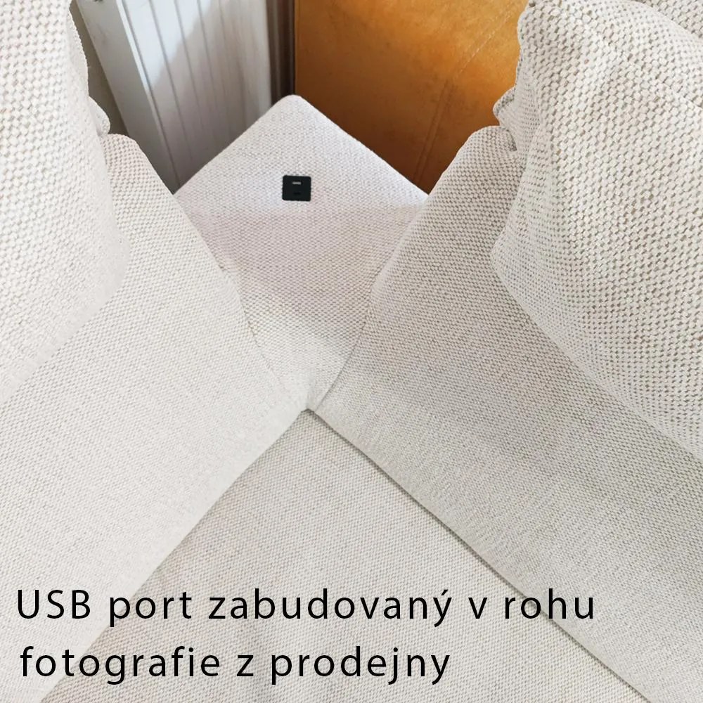 Sedací souprava POPUS | 263x199 | EXTRA KVALITA | zabudovaný USB port | VÝBĚR TKANIN